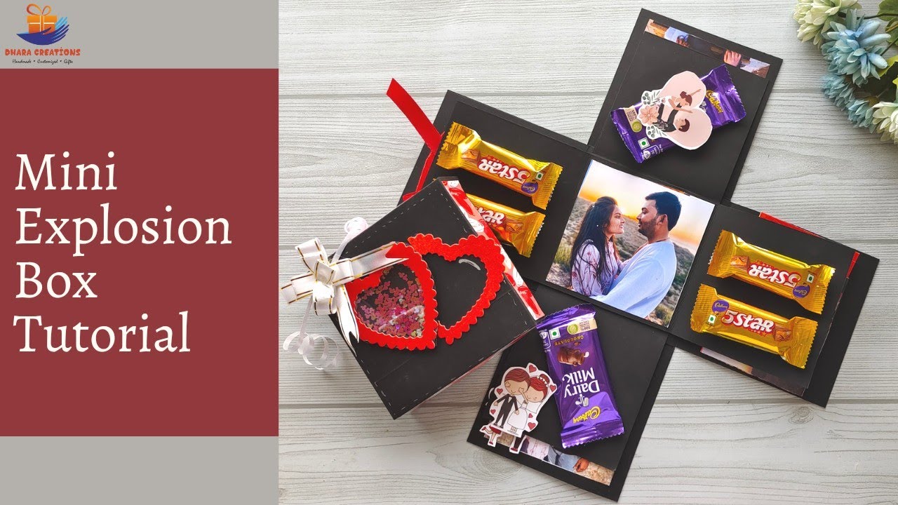 DIY Mini Explosion Box Tutorial 🎁 | Make Your Own Handmade Gift - YouTube