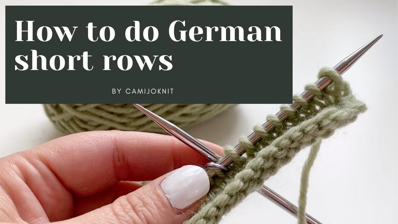 A smal tutorial on how to work the German short row from both the right ...