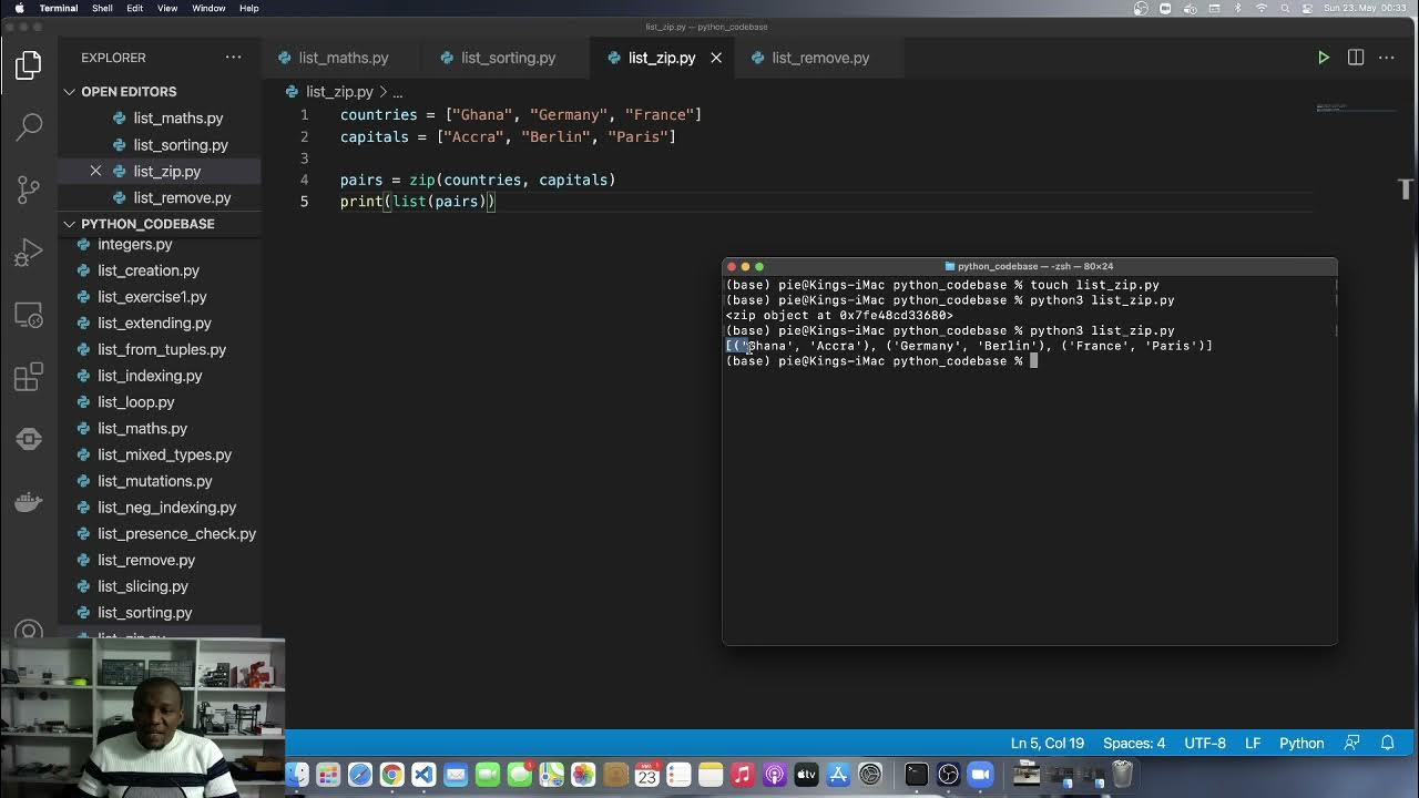Python Programming 94 : Zipping Multiple Lists - YouTube