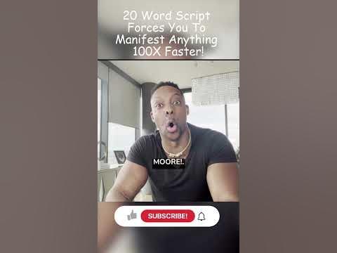 20 Word Script Forces You To Manifest Anything 100X Faster! #manifestanything #manifestmoneyfast ...