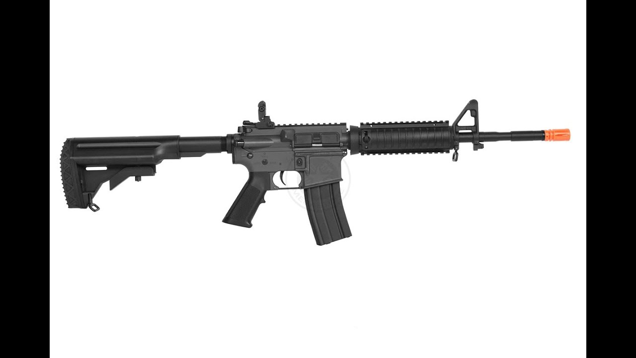 JG M4 RIS CQB Airsoft Unboxing and Review - YouTube