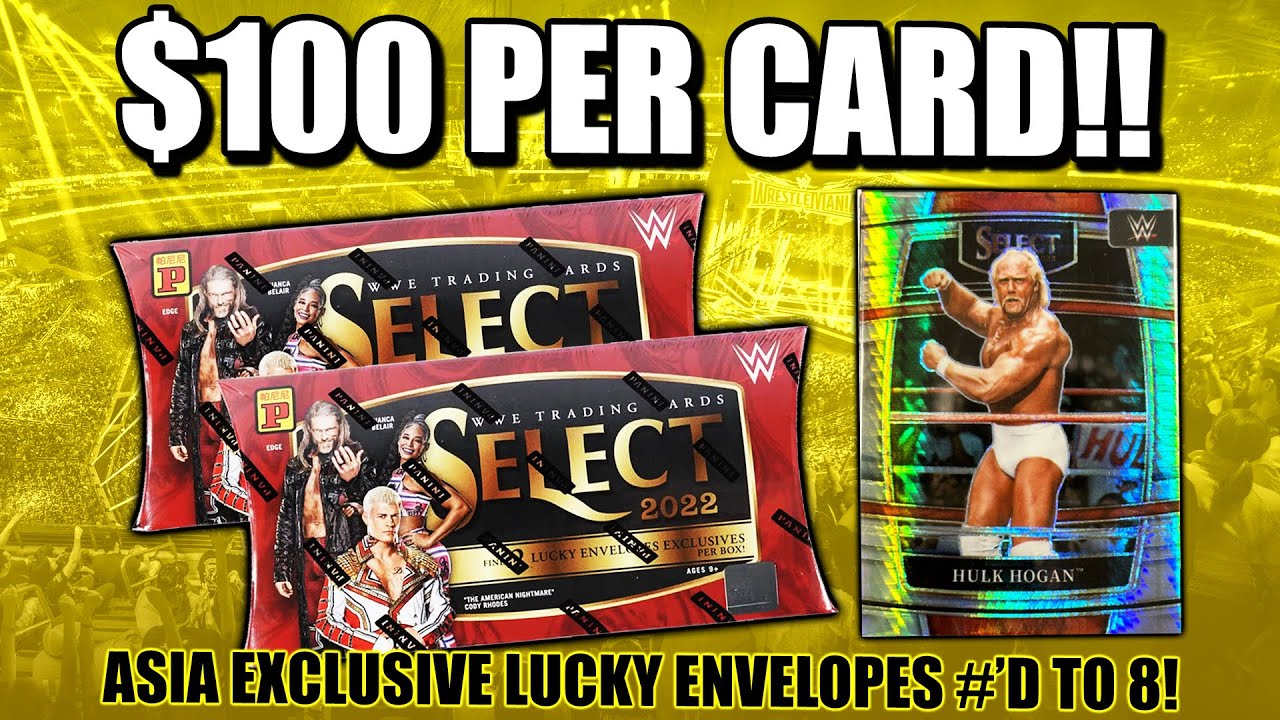 $100 PER CARD! 2 CARDS PER BOX!! | 2022 Panini Select WWE Lucky Envelopes Review - YouTube