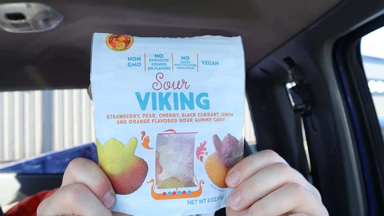 Sour Vikings gummy candy from IKEA | Vegan candy review - YouTube