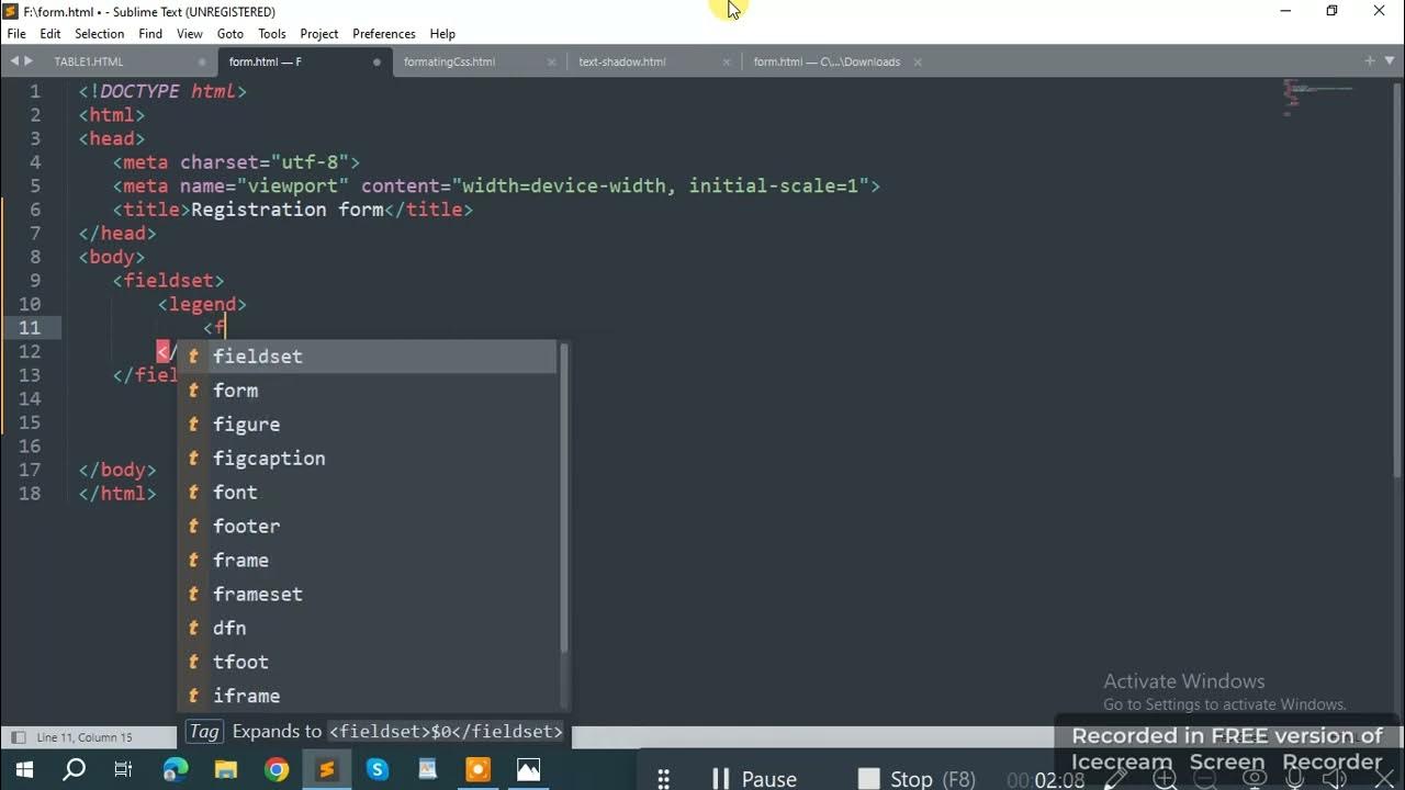 CLASS 1 HTML LANGAUNGE पंजीकरण(Registration) फॉर्म बनाना सीखे HTML भाषा सीखे बिल्कुल आसान भाषा ...