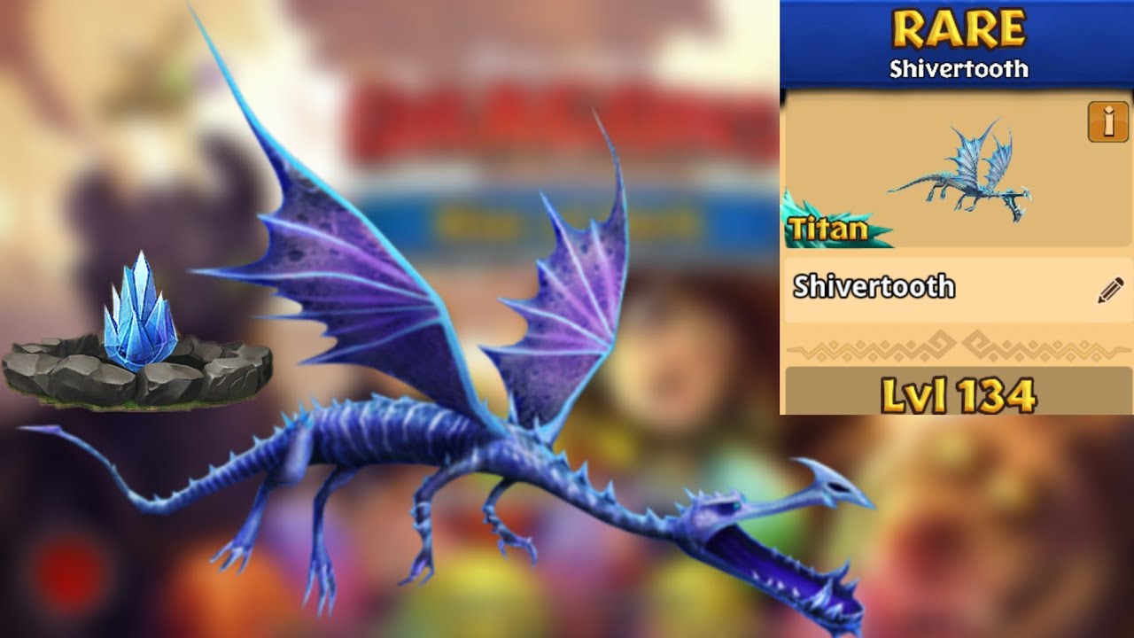 Shivertooth Max Level 134 Titan Mode - Dragons:Rise of Berk - YouTube