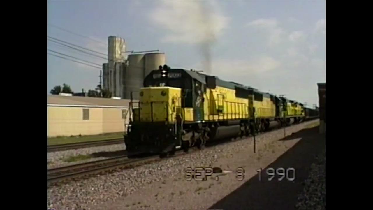 1990_09_08 CNW new C40-8's Boone IA - YouTube