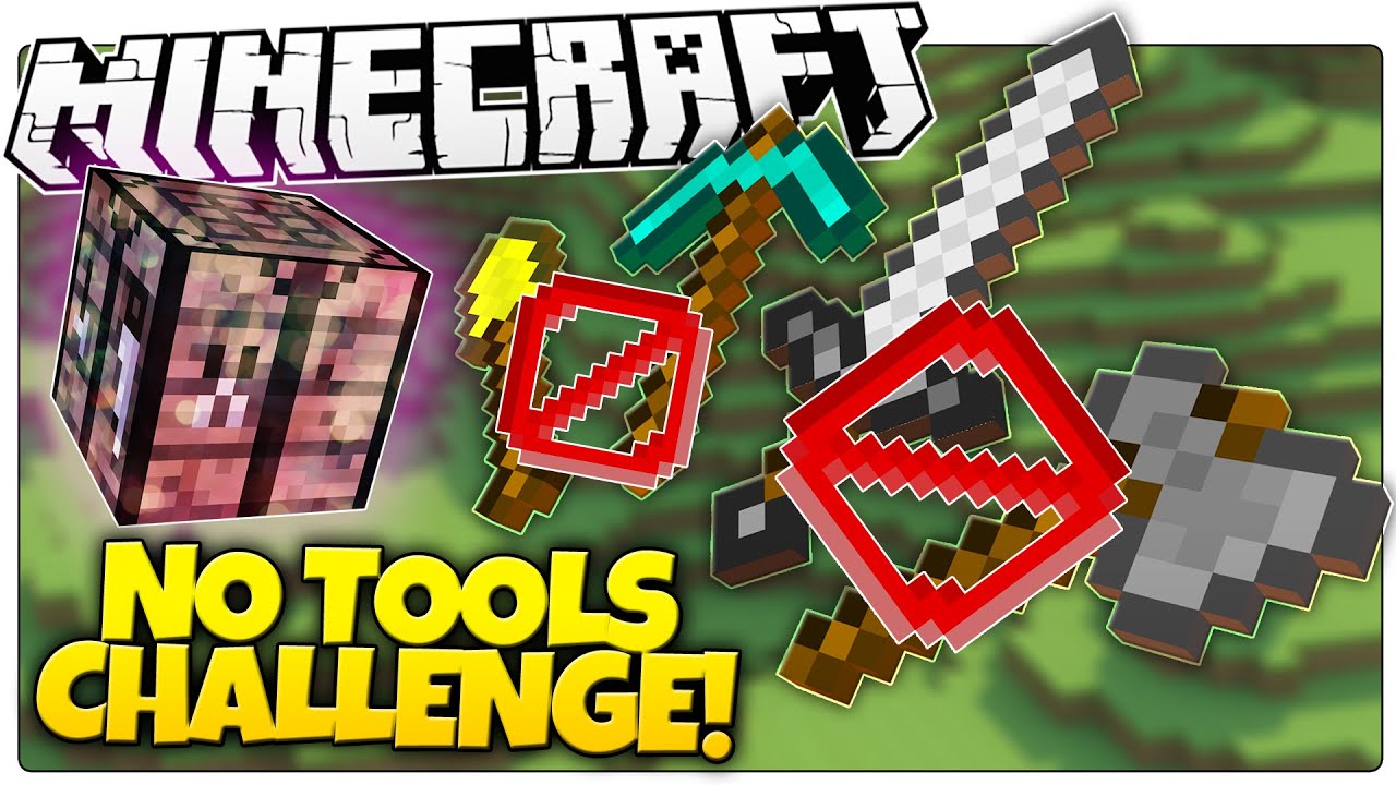Think You Can Beat Minecraft Without TOOLS!? | Minecraft No Tools ...