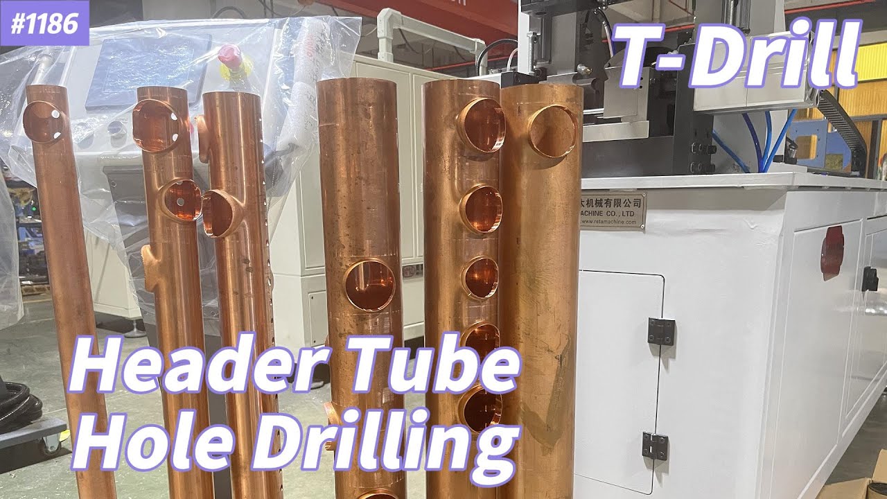 header Tube Hole Drilling Machine by T-Drill process - YouTube