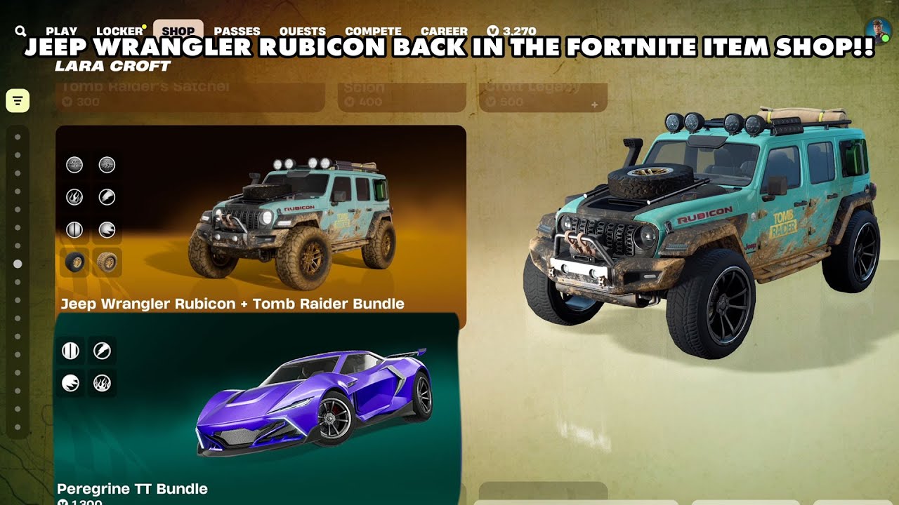 Jeep Wrangler Rubicon Back In The Fortnite Item Shop!! - Fortnite Item ...