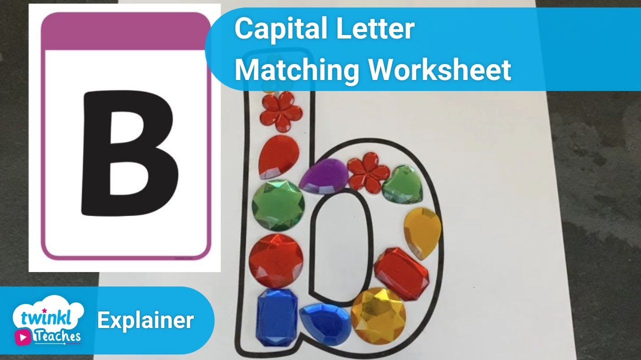 Summer-Themed Capital Letter Matching Worksheet - YouTube
