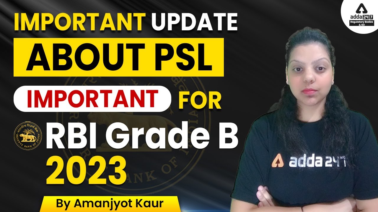 RBI Grade B 2023 | Important Update About PSL | Priority Sector Lending ...