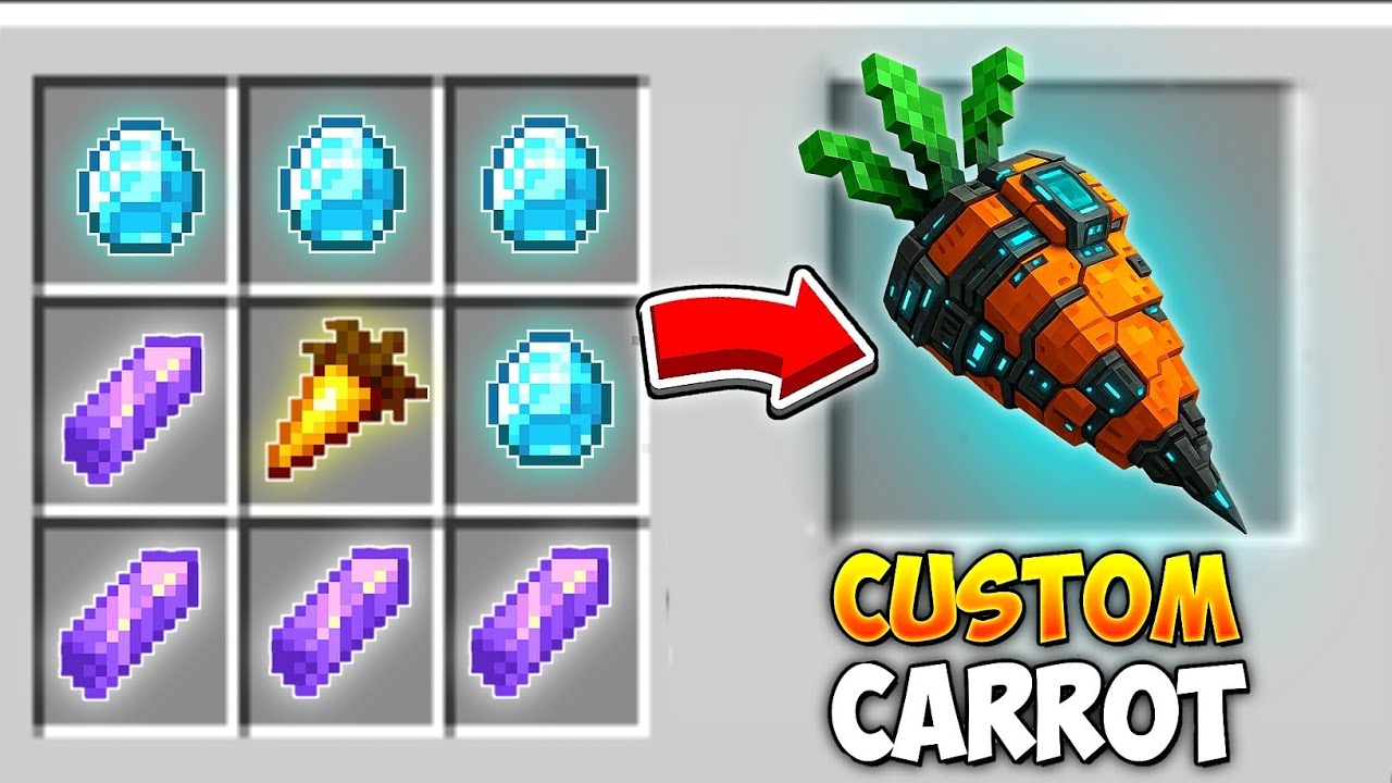 Minecraft, But You Can Craft CUSTOM CARROTS 🤯 - YouTube