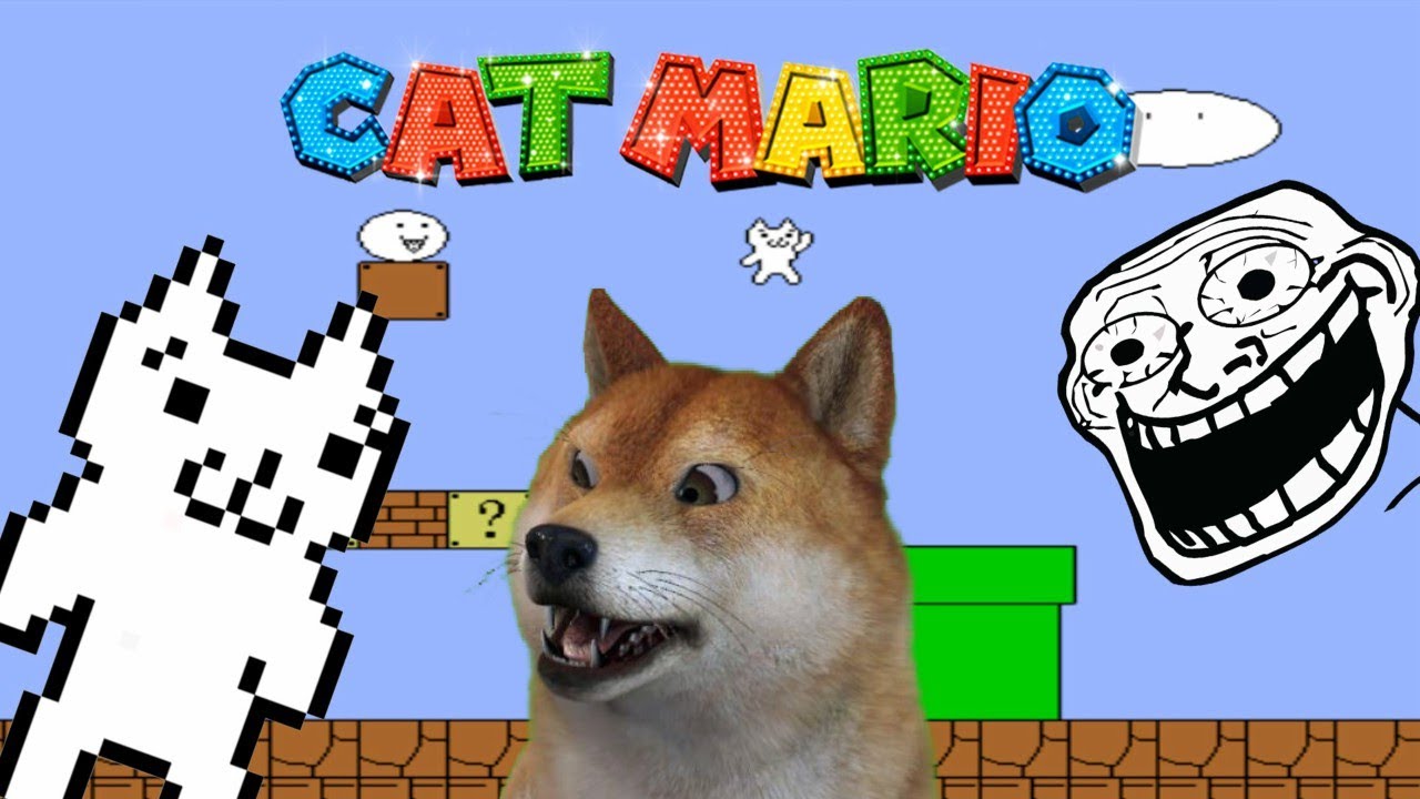 DOGE VS UN GATO TROLL | CAT MARIO - YouTube