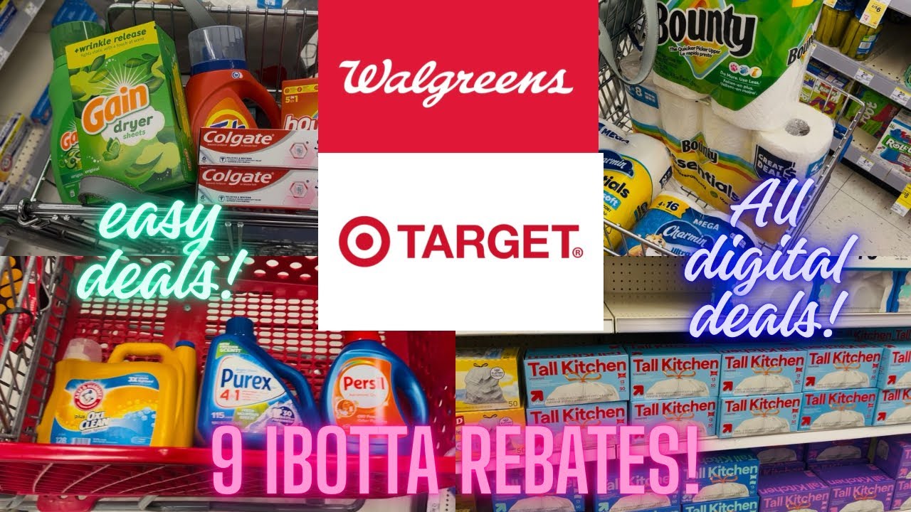 All digital Walgreens and Target haul! 9 IBOTTA rebates! - YouTube