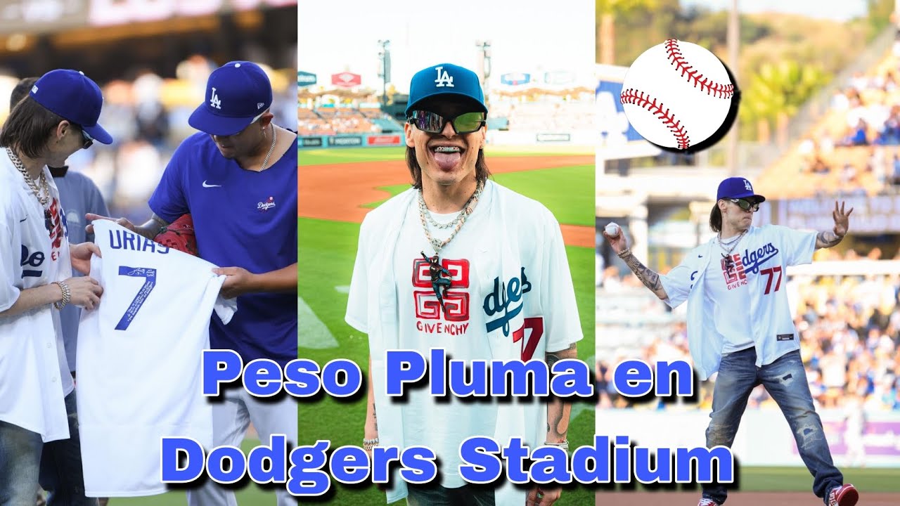 Peso Pluma Presente en Juego de Baseball En Dodgers Stadium! ⚾️ # ...