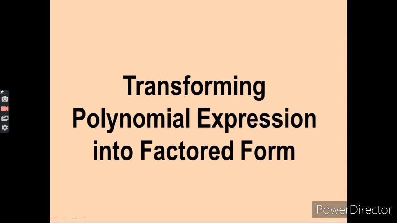 Transforming Polynomial Function into Factored Form | Tagalog Tutorial - YouTube
