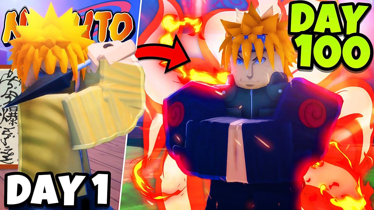 I Spent 100 Days as Nine Tails NARUTO In The NEW NARUTO Roblox Game ...