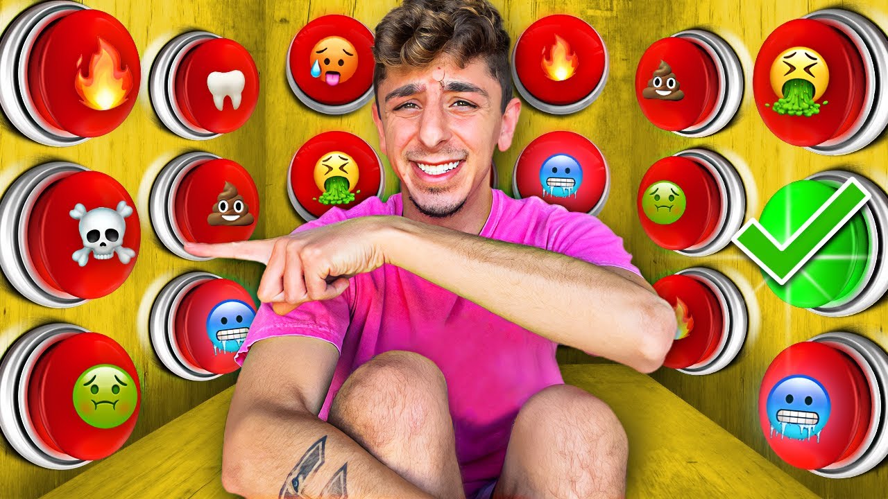 100 Mystery Buttons.. Only 1 Will Let You ESCAPE The Box! - YouTube