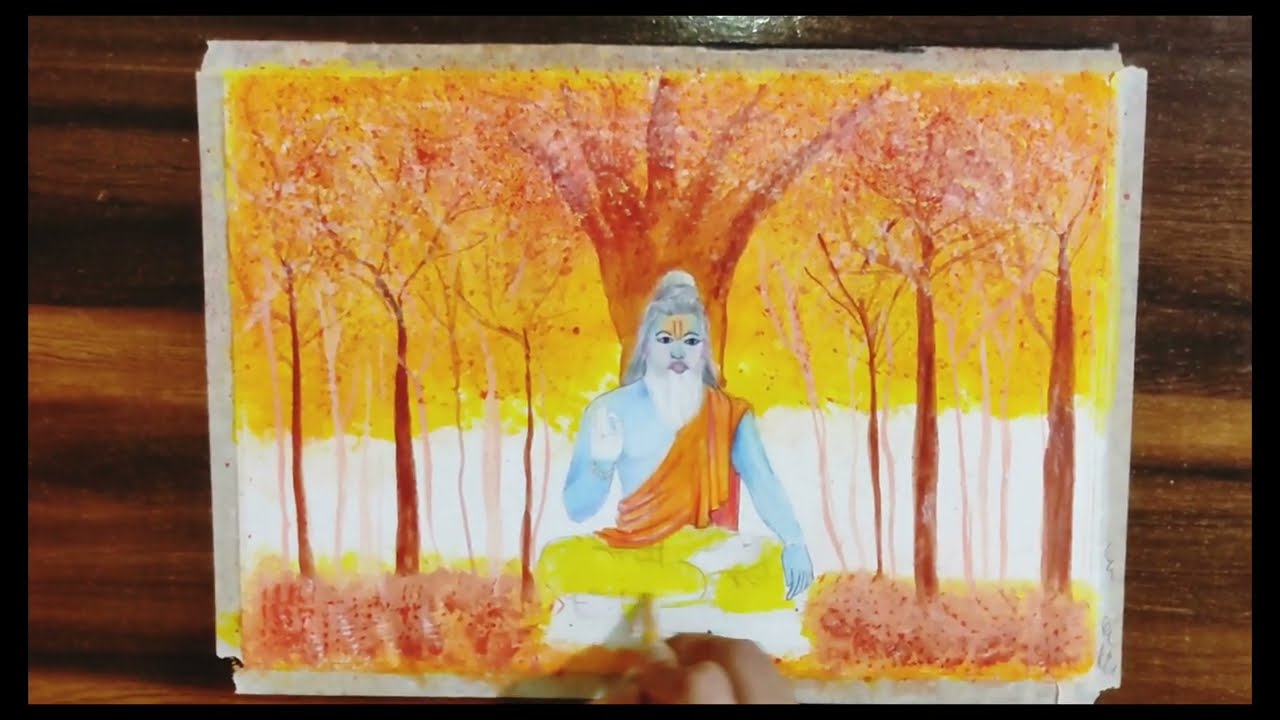 Maharishi Valmiki Ji Drawing easy tutorial😳🙏 ||#drawing #tutorial # ...