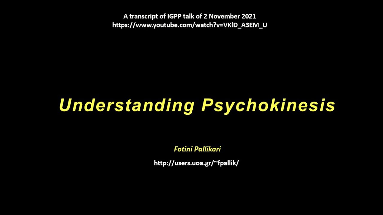Understanding Psychokinesis - YouTube