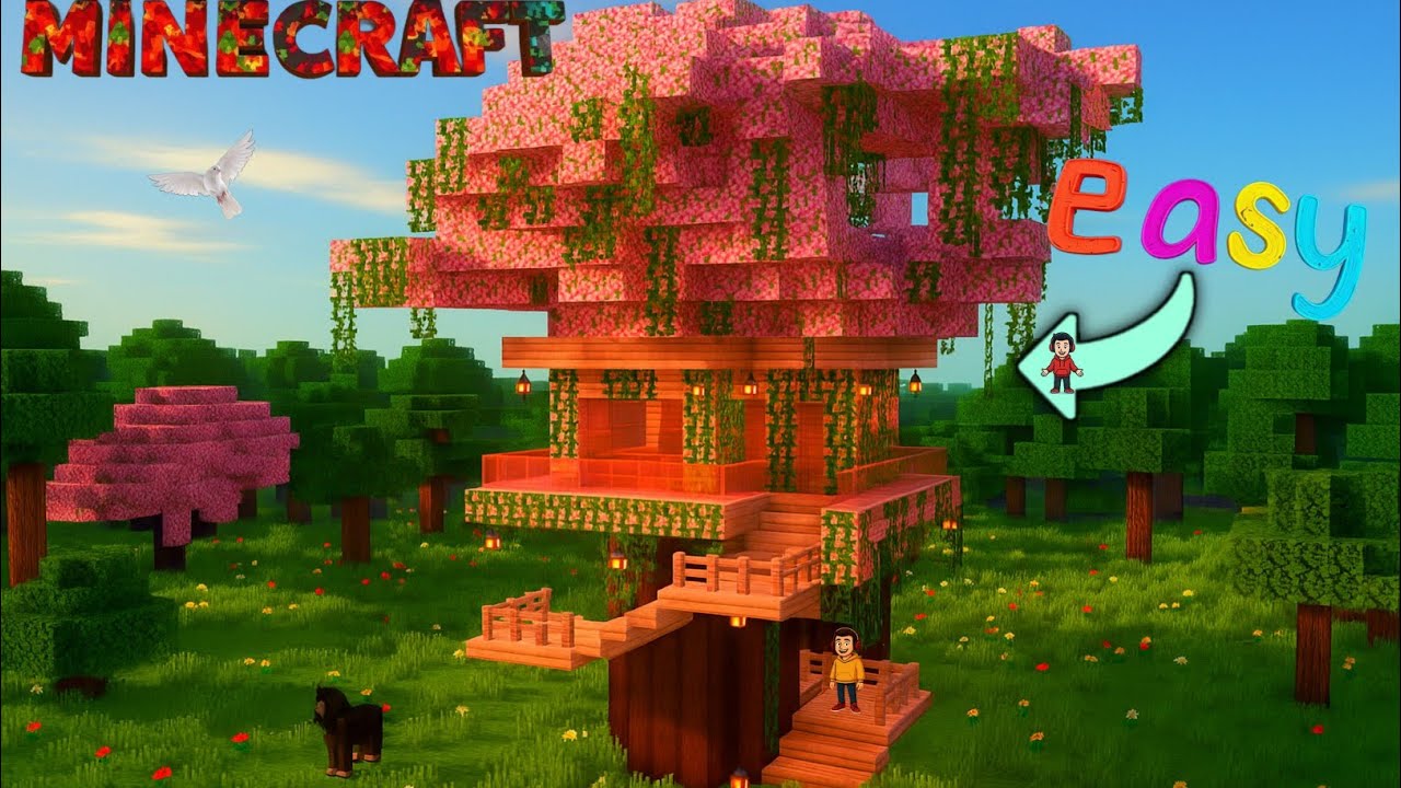 HOW TO BUILD AN ULTIMATE MINECRAFT TREE HOUSE IN SURVIVAL MODE 🌲🏡# ...
