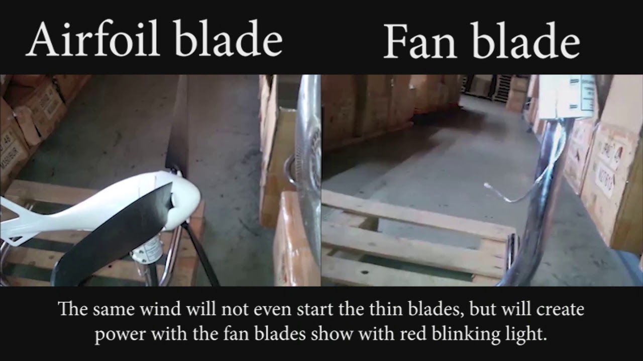 FAN (Drag) Blades versus AirFOIL Blades - YouTube