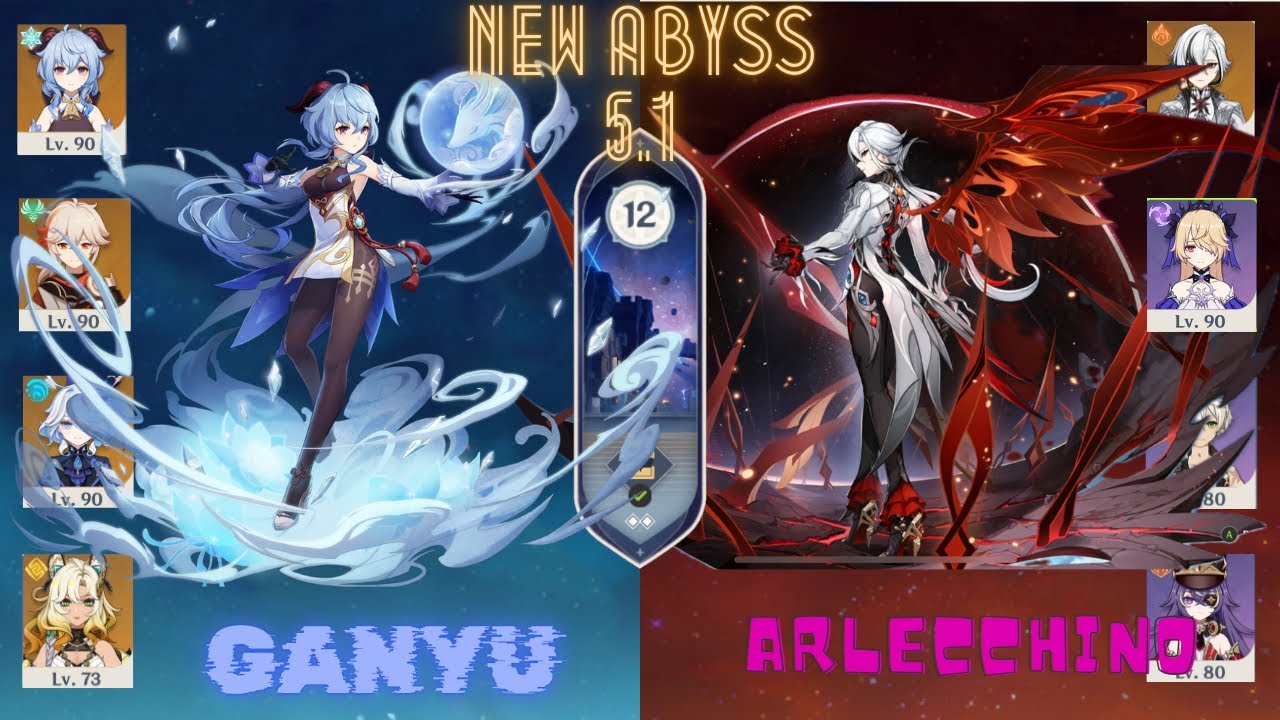 Ganyu Freeze | Arlecchino Overload | Floor 12 9 Stars New Abyss 5.1 ...