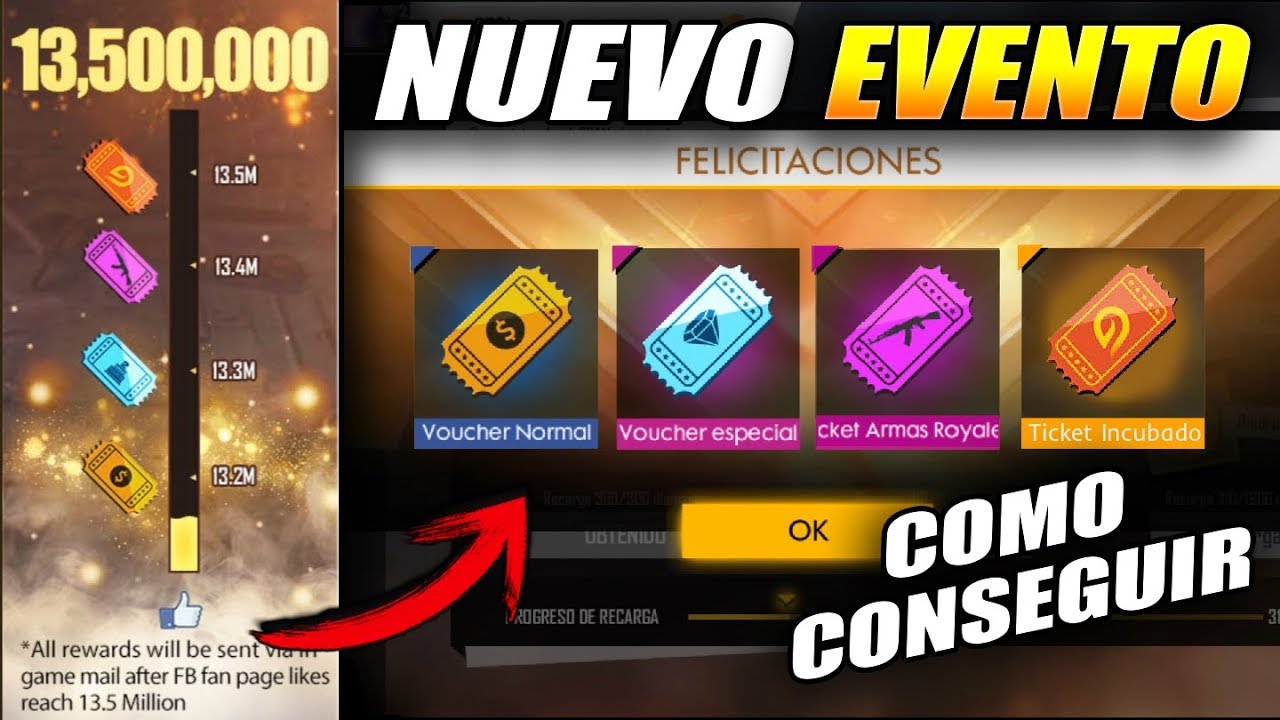 CONSIGUE estos *TICKET de FREE FIRE* con el NUEVO EVENTO de GARENA ...