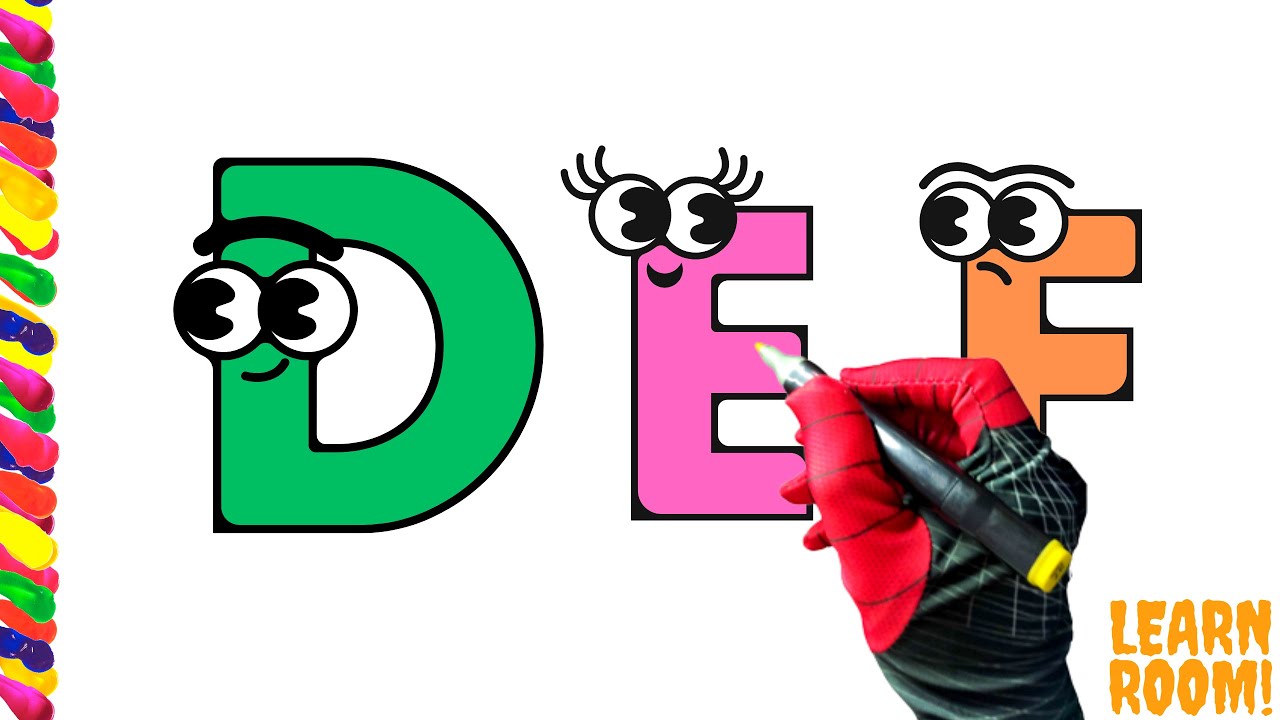 Learn How to Write & Read & Paint / ABCDEFG , 123456 / Colorful Numbers ...