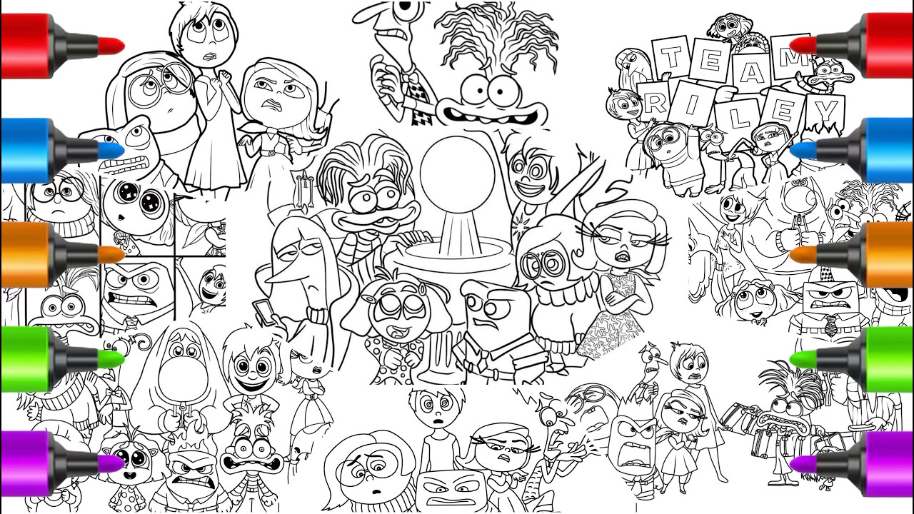 Inside Out 2 New Coloring Pages / How To Color All Emotions from Inside ...