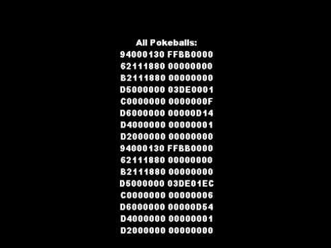 Pokemon hg/ss cheat codes part 1 - YouTube