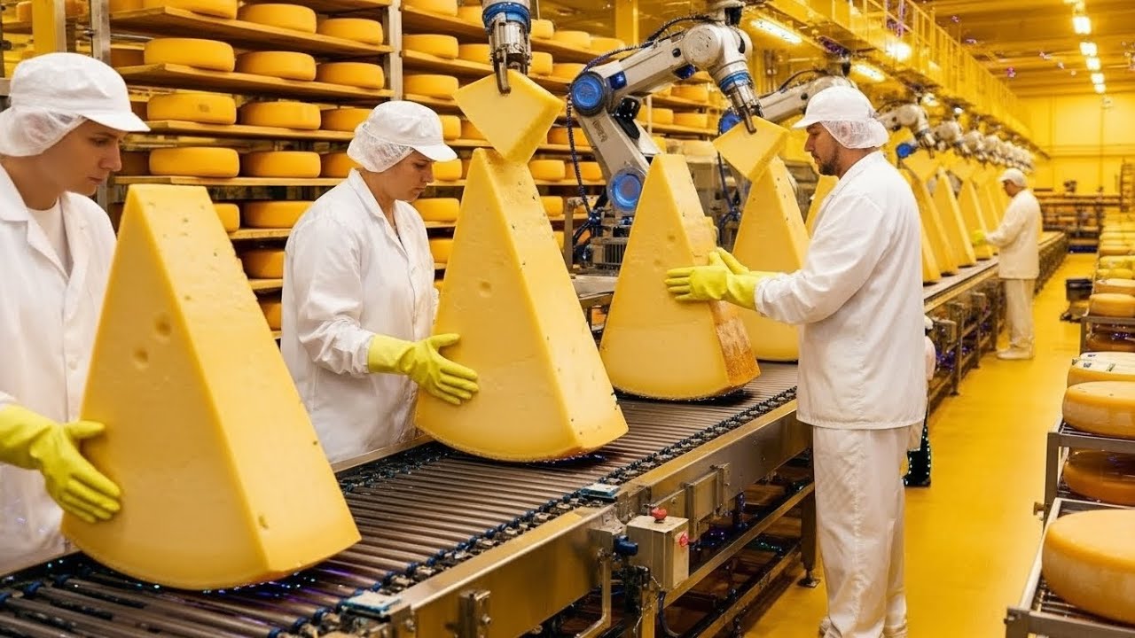 How Cheese Is Made in Mega Factories | Step-by-Step Process - YouTube