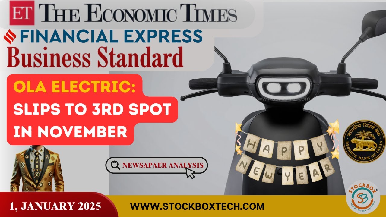 🔴Business Standard Analysis | January 1, 2025 | Ola slips to 3rd ...