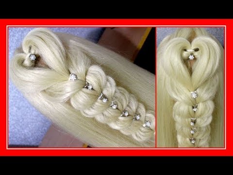 LOVE HEART HAIRSTYLE / HairGlamour Styles / Braids Hair Tutorial - YouTube