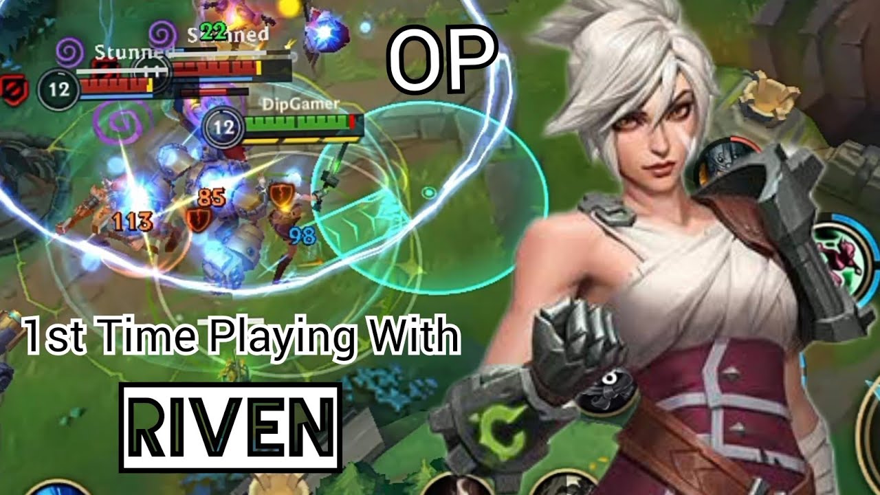 Wild Rift RIVEN Gameplay - 1st Time Playing With RIVEN Goes Good ...