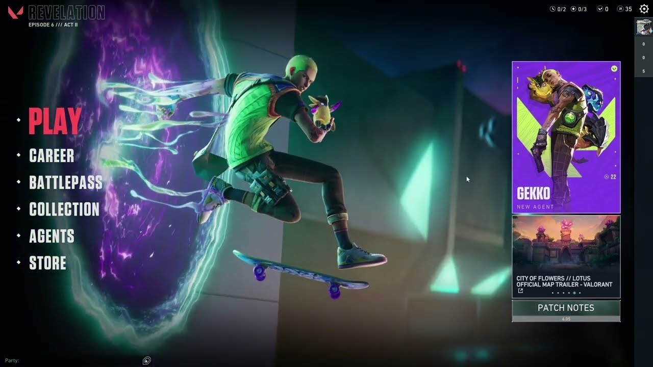 VALORANT 6.05 HOMESCREEN - YouTube
