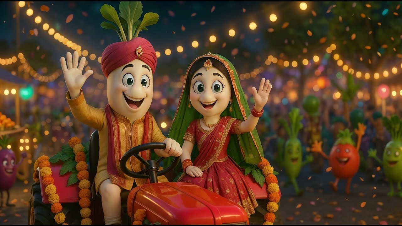 Mooli Ki Nikli Shahi Baraat | Kids Hindi Cartoon Rhymes | मूली की बारात ...