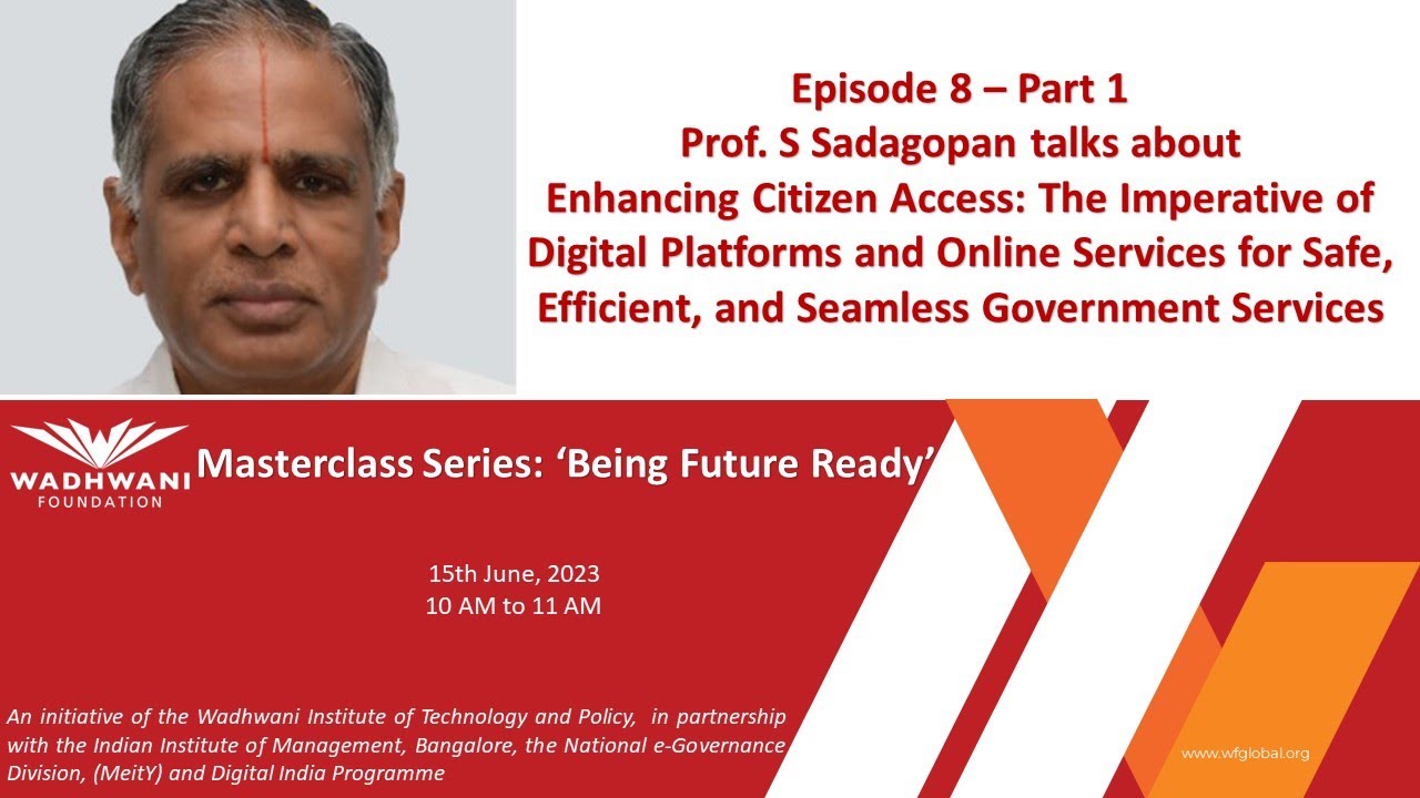Episode 8 | Part 1 | Prof. S Sadagopan | WITP- Masterclass Series - YouTube