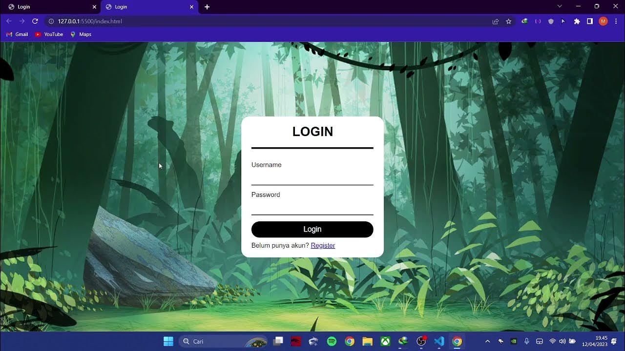 TUTORIAL MEMBUAT FORM LOGIN DENGAN HTML & CSS - YouTube