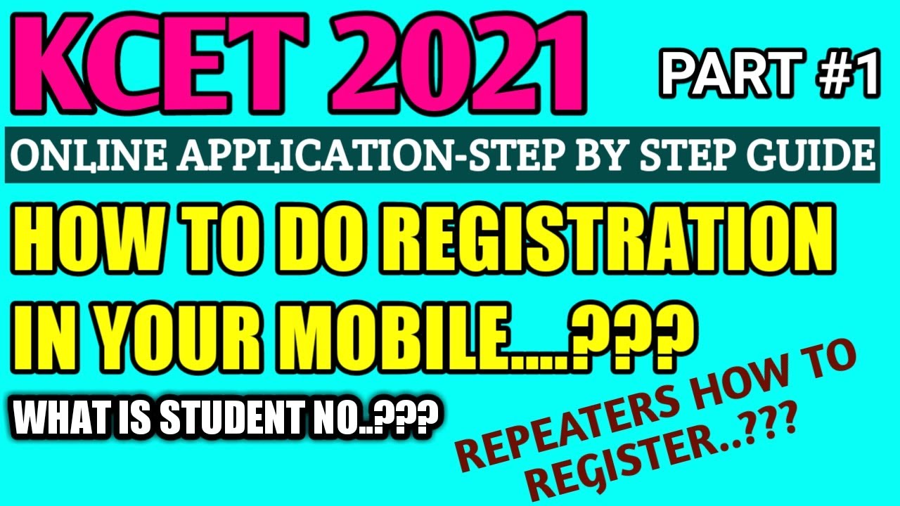 KCET 2021 - HOW TO REGISTER IN KEA WEBSITE // WHAT IS STUDENT NUMBER ...
