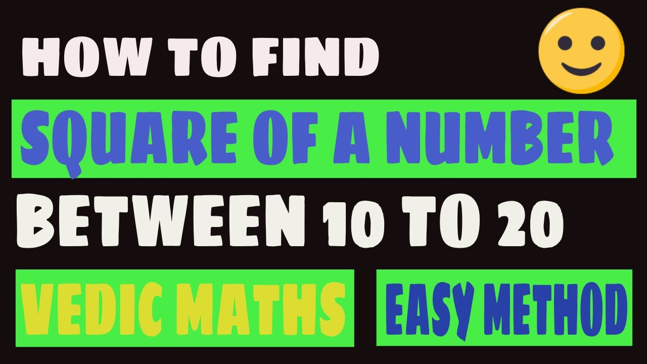 HOW TO FIND SQUARE OF A NUMBER BETWEEN 10 AND 20 - HOW TO FIND SQUARE ...