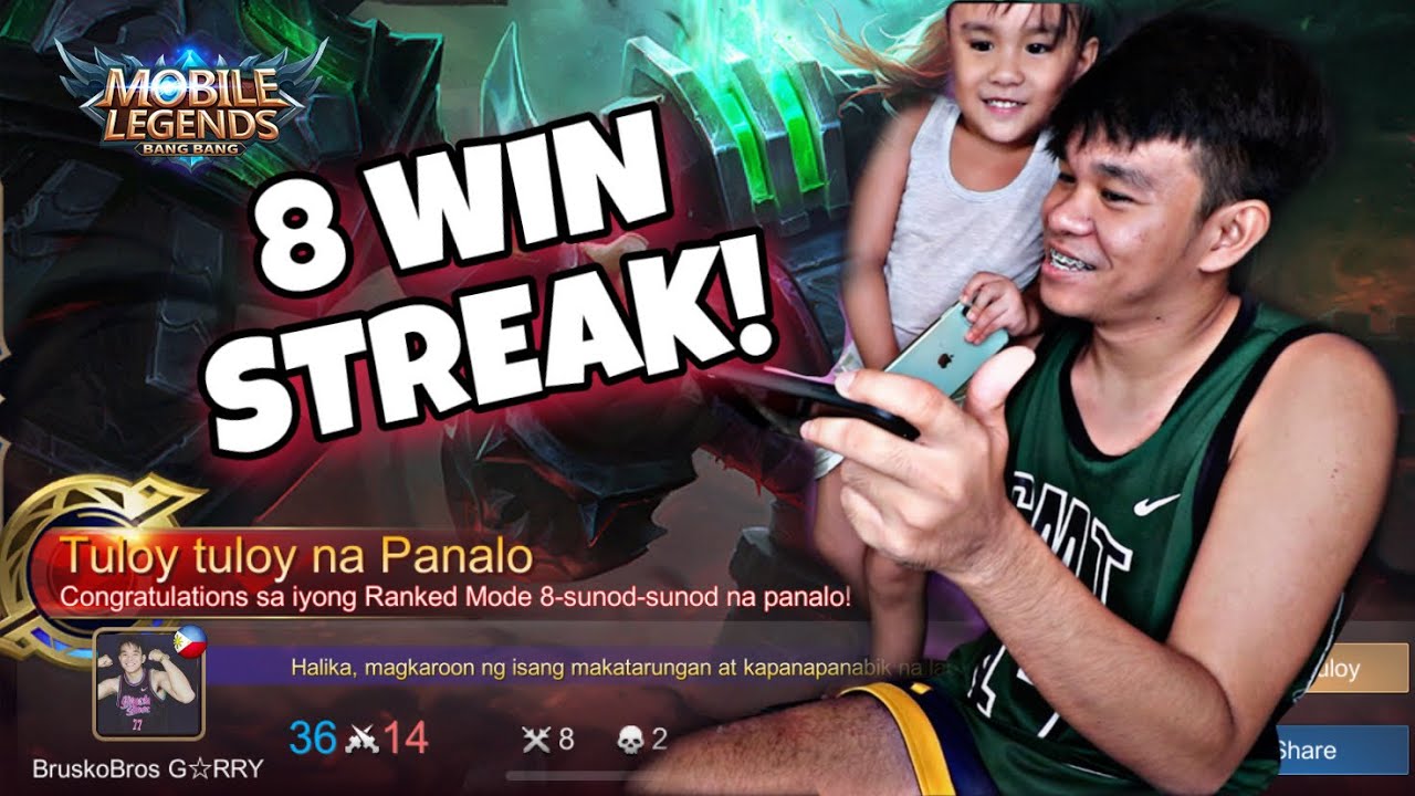 8 WIN STREAK DAHIL KAY CROW!(RANK GAME BEYBE) - YouTube