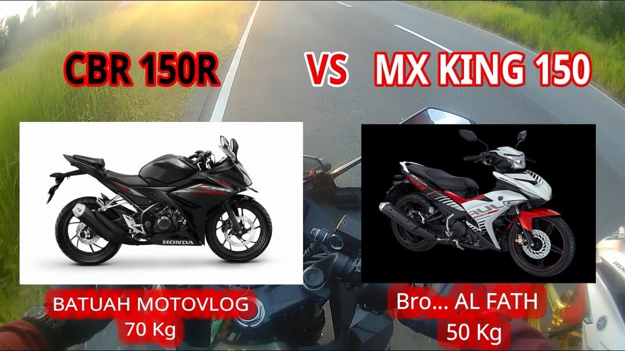 CBR 150R VS MX KING 150 - YouTube
