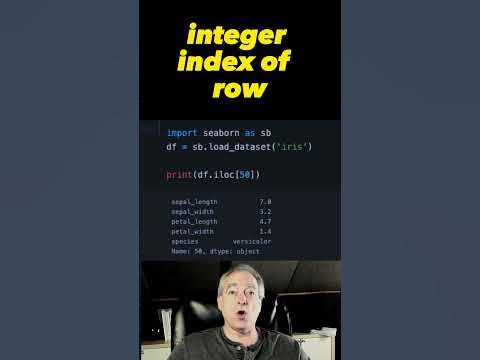 Select Pandas DataFrame row with integer index 🐼 #shorts #pandas - YouTube