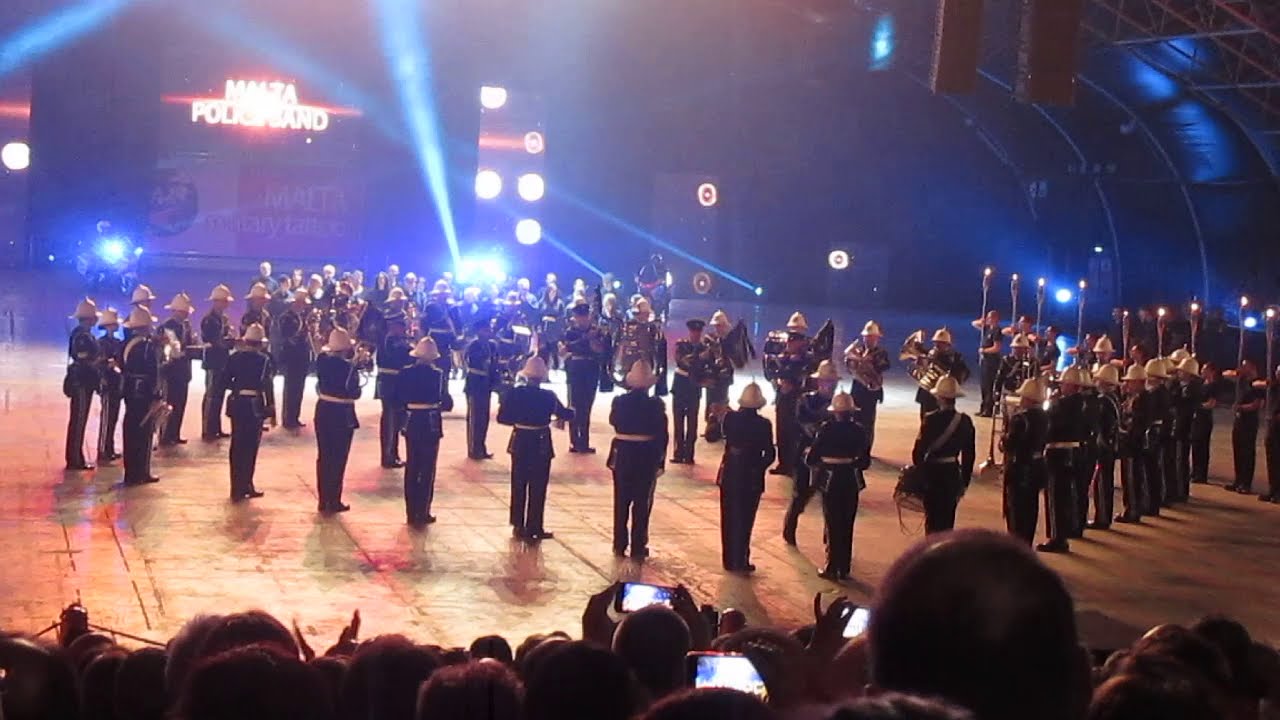 Malta Millitary Tattoo 2017 - The Malta Police Band (4) - YouTube