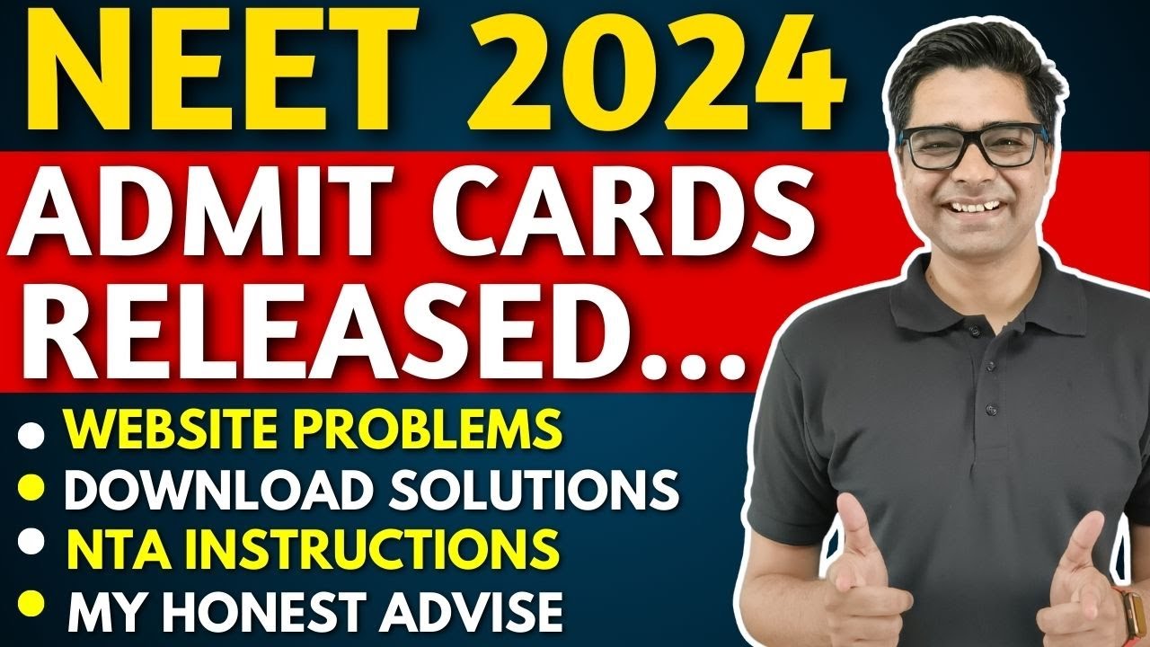 NEET 2024 Admit Card Released Most Important Instructions 😲Photo Sizes ...