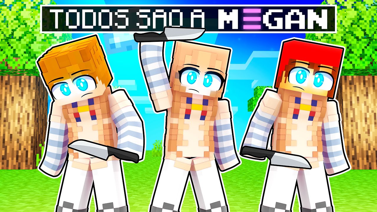 TODOS VIRARAM BONECOS M3GAN no MINECRAFT! - YouTube
