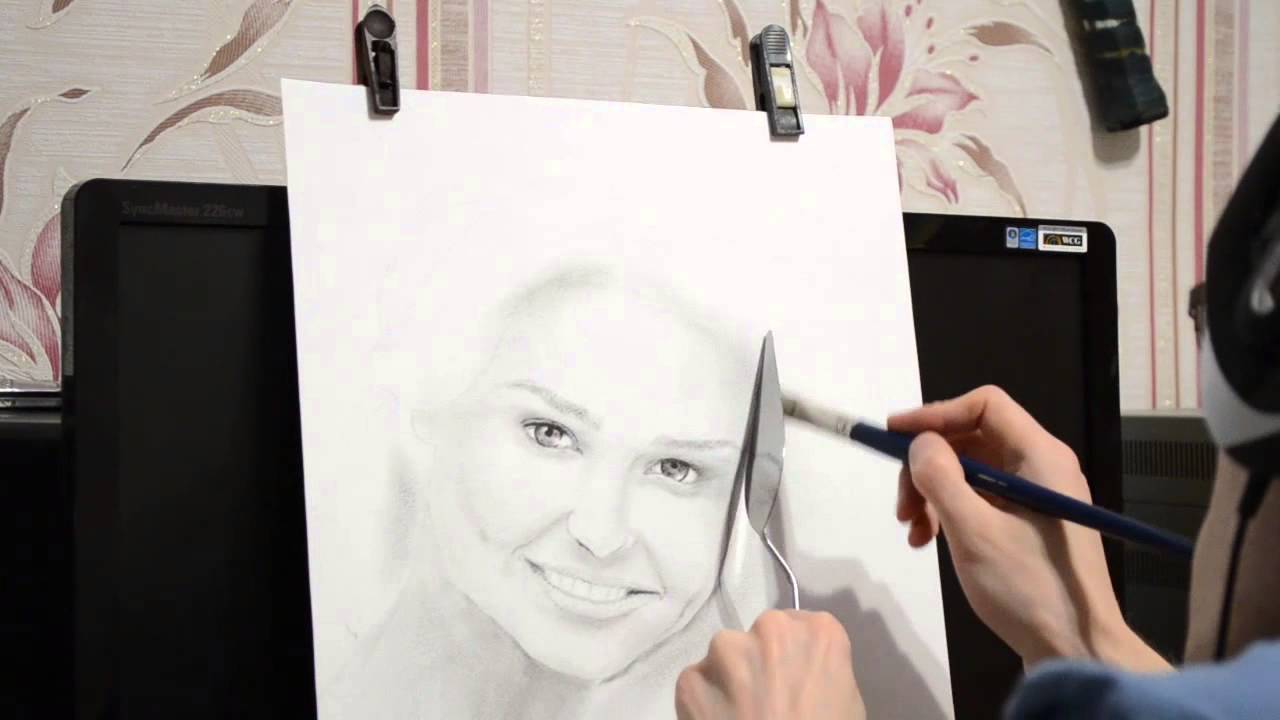 Miranda Kerr Speed drawing (Dry Brush) - YouTube