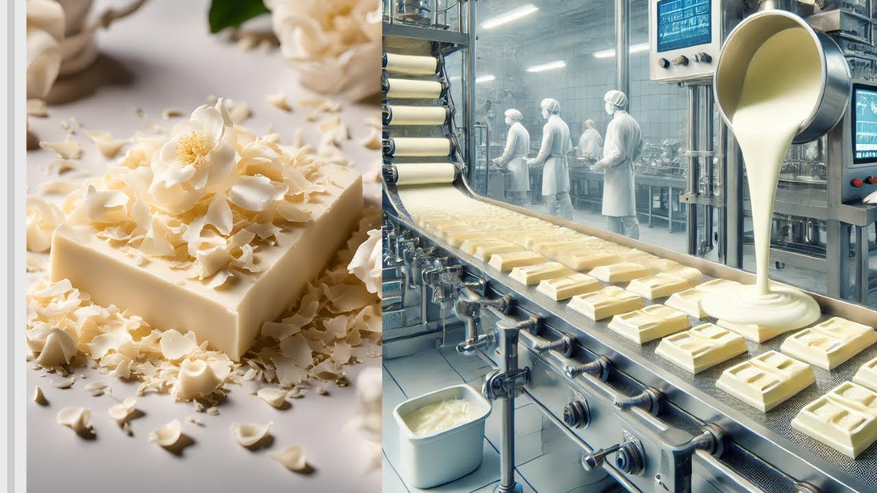 How White Chocolate is Made in a Factory | Step-by-Step Production ...