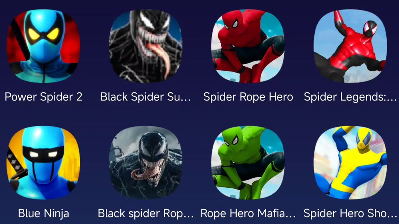 Power Spider 2,Black Spider Super Hero,Spider Rope Hero,Spider Legends ...